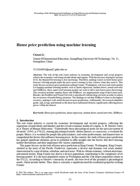 House Price Prediction Using Machine Learning Pdf Regression Analysis Artificial Neural
