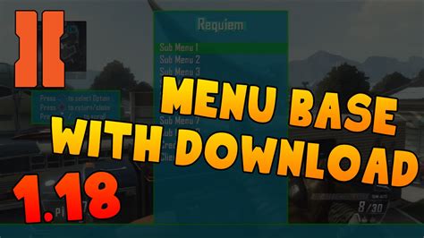 PS SPRX BO Mod Menu Base DOWNLOAD YouTube