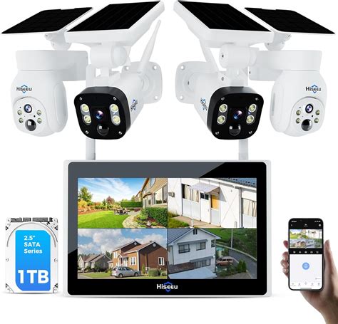 Hiseeu Solar Home Security Camera System Smart Home Devices
