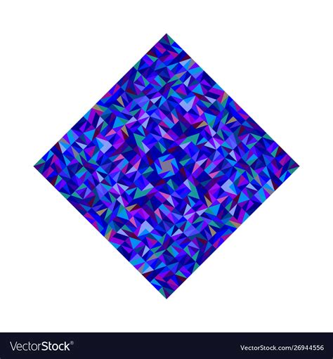 Colorful Isolated Tiled Mosaic Polygon Symbol Vector Image