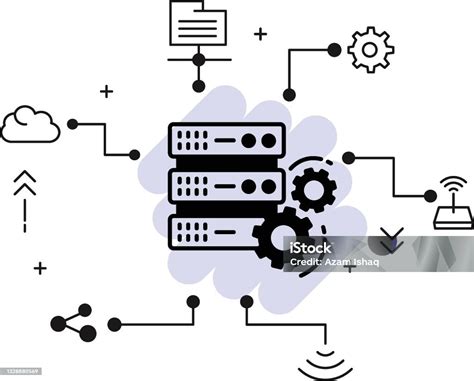 Customized Server Concept Data Center Machine Configuration Vector Glyph Icon Design Cloud
