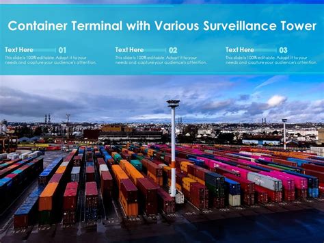Container Terminal With Various Surveillance Tower Ppt PowerPoint Presentation File Professional PDF