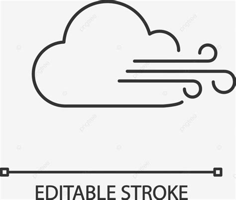 Cloudy Windy Weather Linear Icon Cloudy Windy Air Vector Cloudy Windy Air Png And Vector With