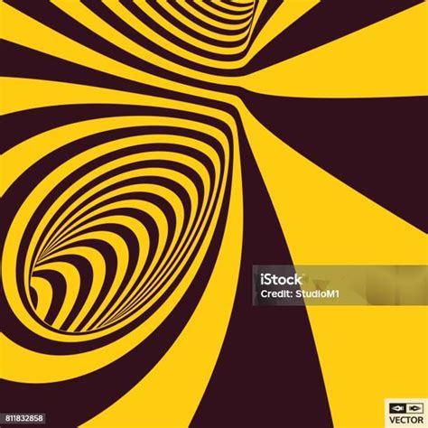 터널입니다 추상적인 3d 기하학적 배경입니다 착시와 패턴입니다 벡터 일러스트입니다 0명에 대한 스톡 벡터 아트 및 기타 이미지 0명 3차원 형태 가리기 Istock