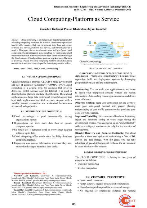 Pdf Cloud Computing Platform As Service