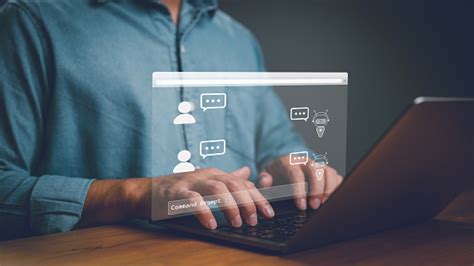 Ai 기술 인공 지능 기술을 사용하는 사람 스마트 로봇 Ai 인공 지능을 입력하여 명령 프롬프트를 입력하여 무언가를 생성하고 미래 기술 변환 Ai와 채팅 Brand Name