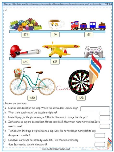 Addition And Subtraction Master The Curriculum