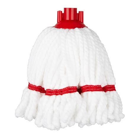 Jantex Microfibre Mop Head Red Stripe 150g Hx249 Nisbets