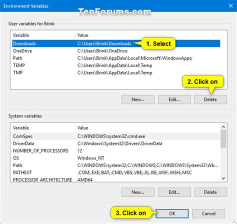 delete user and system environment variables in windows tutorials