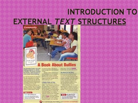 INTRODUCTION TO EXTERNAL TEXT STRUCTURES EXTERNAL TEXT STRUCTURE