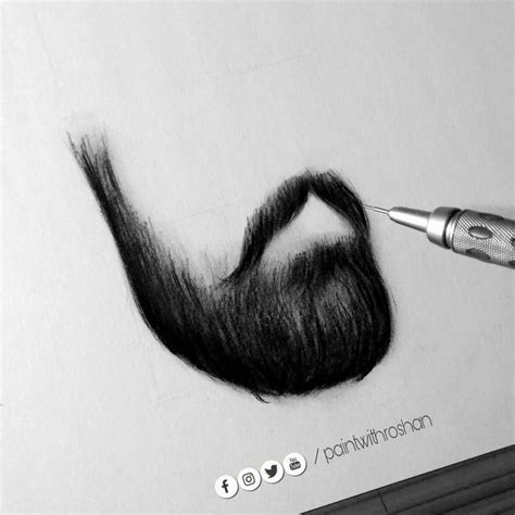 Realistic Beard Drawing Beard Drawing Drawings Art Drawings Sketches Creative