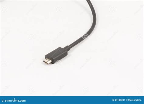 Black Micro Usb Cable Stock Image Image Of Network Android
