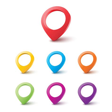 Colorful Location Pin Icons Set 1177143 Vector Art At Vecteezy