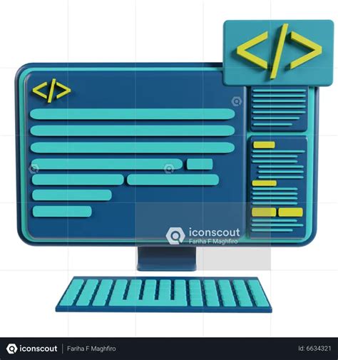 Coding 3d Icon Download In Png Obj Or Blend Format