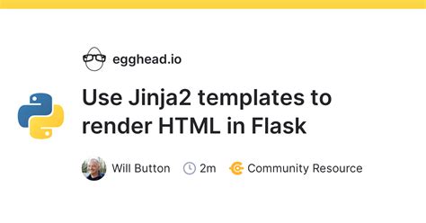 Use Jinja2 Templates To Render Html In Flask