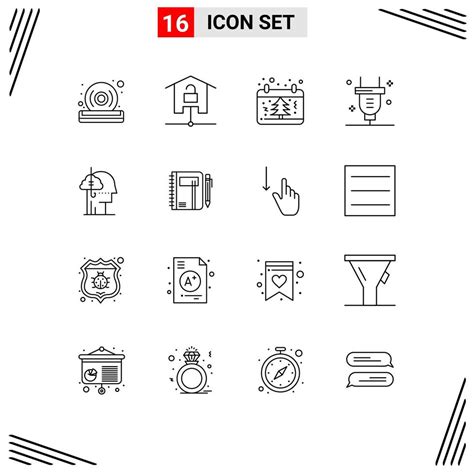 16 Universal Outline Signs Symbols Of Electricity Power Technology Plug
