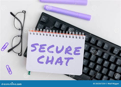 Handwriting Text Secure Chat Word Written On Approach To Protect Messages When Sent Beyond The