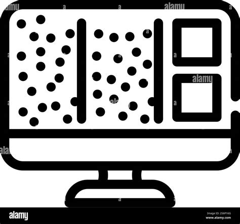 Big Data Line Icon Vector Big Data Sign Isolated Contour Symbol Black
