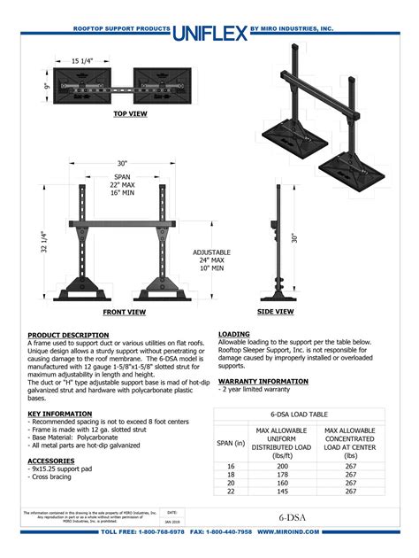 6 Dsa Rooftop Duct Support Miro Cg Rooftop Supports