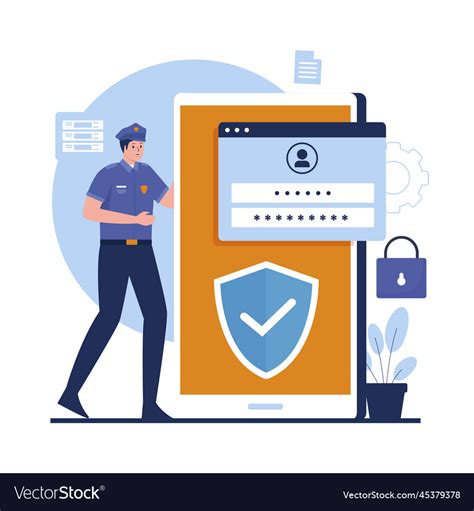 Flat Design Of Global Data Security Concept Vector Image
