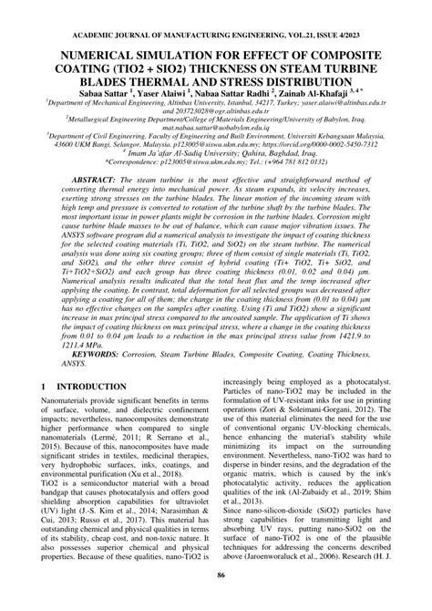 Pdf Numerical Simulation For Effect Of Composite Coating Tio2 Sio2 Thickness On Steam