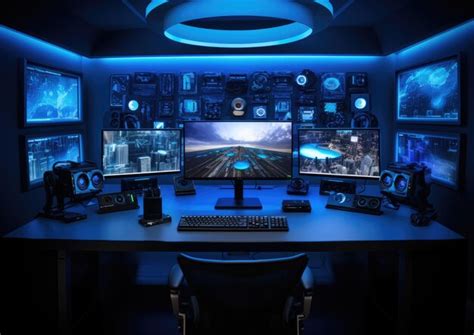 premium ai image a panoramic view of an editor s workspace showcasing