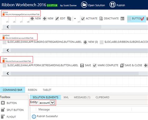 Dynamics Crm Display Button On Entity Homepagegrid In Ribbonworkbench Stack Overflow