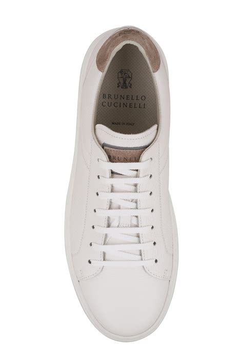 Brunello Cucinelli White Leather Airsole Sneaker