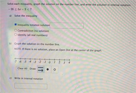 Solved Solve Each Inequality Graph The Solution On The