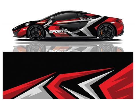 Car Decal Wrap Design Vector Premium Vector