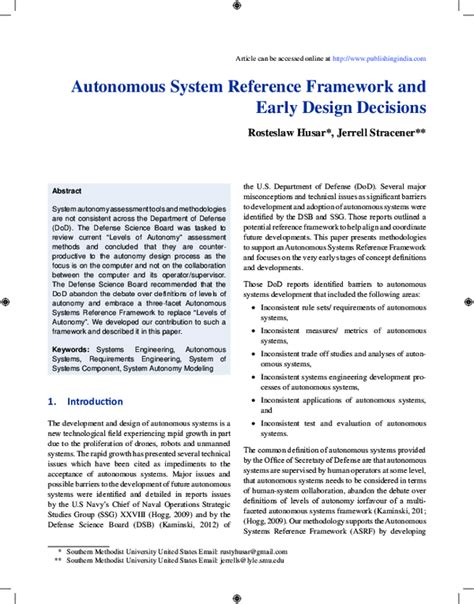 pdf autonomous system reference framework and pdf