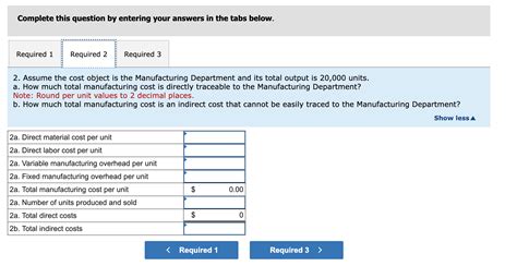 Solved Required Information Cost Classifications Static