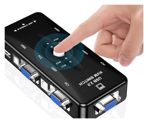 Usb 20 Kvm Switch 4 Port Vga Splitter Printer Mouse Keyboard Pendrive Share Switcher 19201440