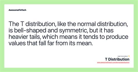 T Distribution AwesomeFinTech Blog