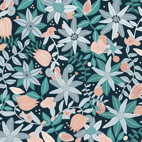 Premium Photo Seamless Pattern Floral Design Nature Art Illustration