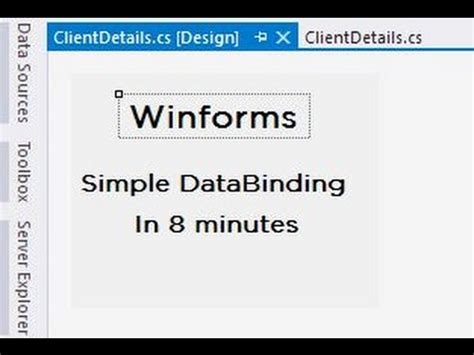 Winforms Data Binding YouTube