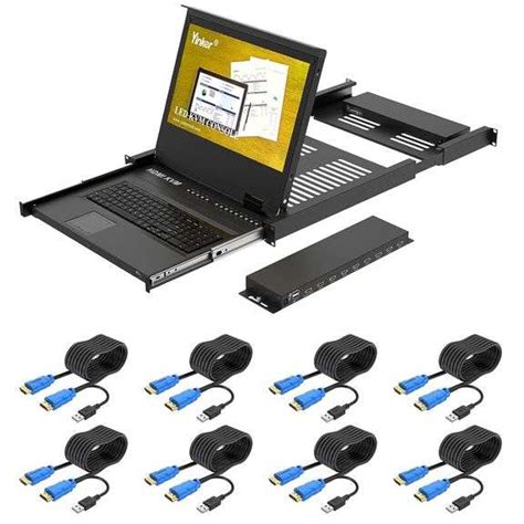 Yinker Rack Mount Kvm W 17 3 Lcd Monitor 8 Port Hdmi Lcd Kvm Switch 1920x1080 60hz For 1u 19