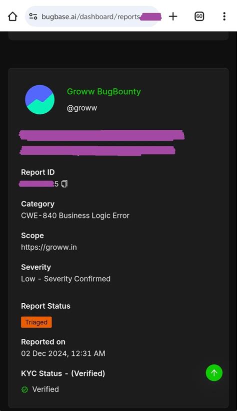 Buvaneshvaran K On Linkedin Bugbounty Cybersecurity Groww Bugbase Ethicalhacking Websecurity