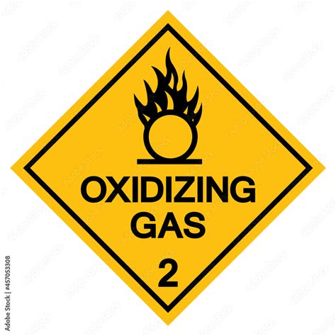Oxidizing Gas Symbol Sign Vector Illustration Isolate On White Background Label Eps10 Stock