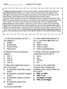 3rd Grade Grammar Test Prep By Georgiateachermama Tpt