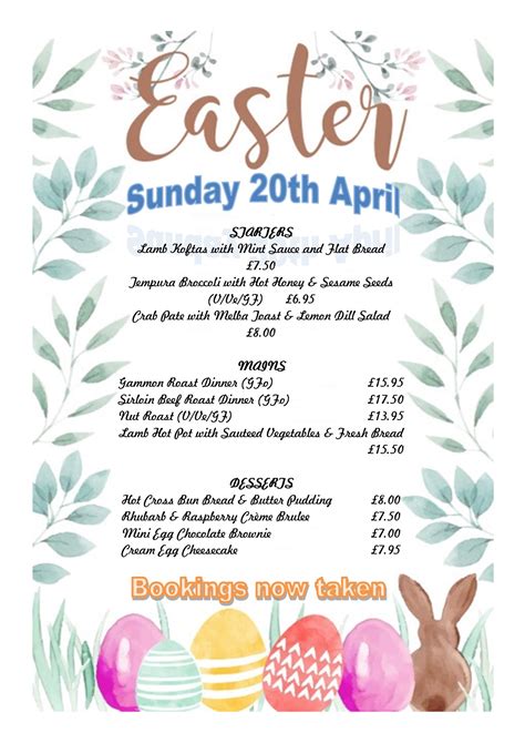 Red Lion Swaffham Easter Sunday 20th April 2025 Pre Order Booking Asap Facebook