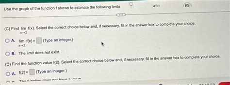 Solved Use The Graph Of The Function F Shown To Estimate The Chegg