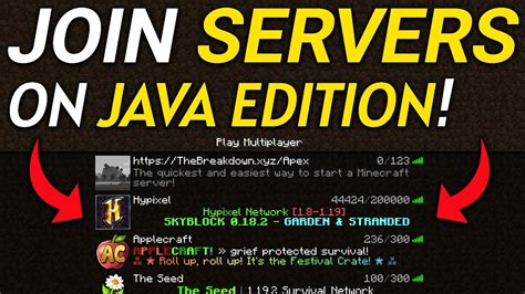How To Join A Minecraft Server On Pc Java Edition Youtube