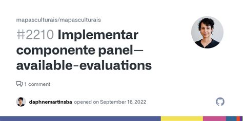 Implementar Componente Panel Available Evaluations · Issue 2210