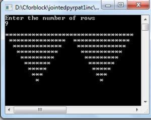 C Program To Print Combined Pyramid Pattern Codeforcoding