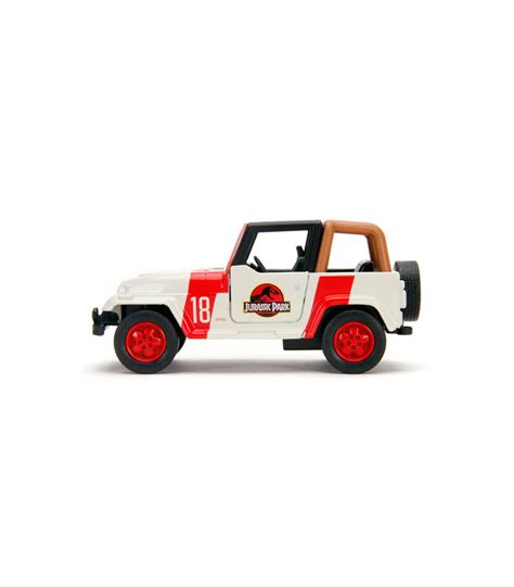 Jurassic Park Jeep Wrangler 132 Jada Toys Metalowy Model Kolekcjoners
