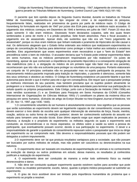 Código De Nuremberg Pdf