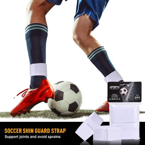 Tobwolf 4pcs Soccer Shin Guard Strap Anti Slip Sports Football Legging