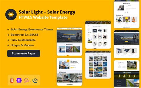 Solar Light Solar Energy Html5 Website Template Themeslay