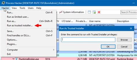 Windows 10 Execute Programs As Systemtrustedinstaller Borns Tech And Windows World